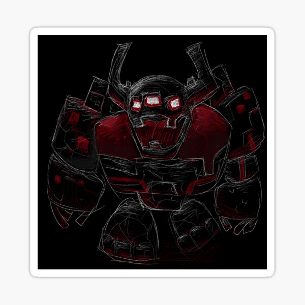 "Redstone Monstrosity Illustration Minecraft" Sticker for Sale by ...