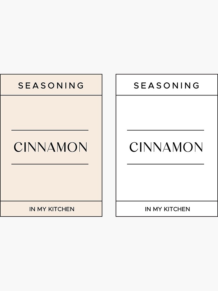 "Cinnamon label" Sticker for Sale by bamiyarm | Redbubble