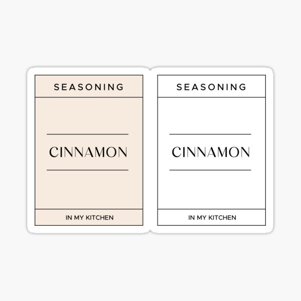 "Cinnamon label" Sticker for Sale by bamiyarm | Redbubble