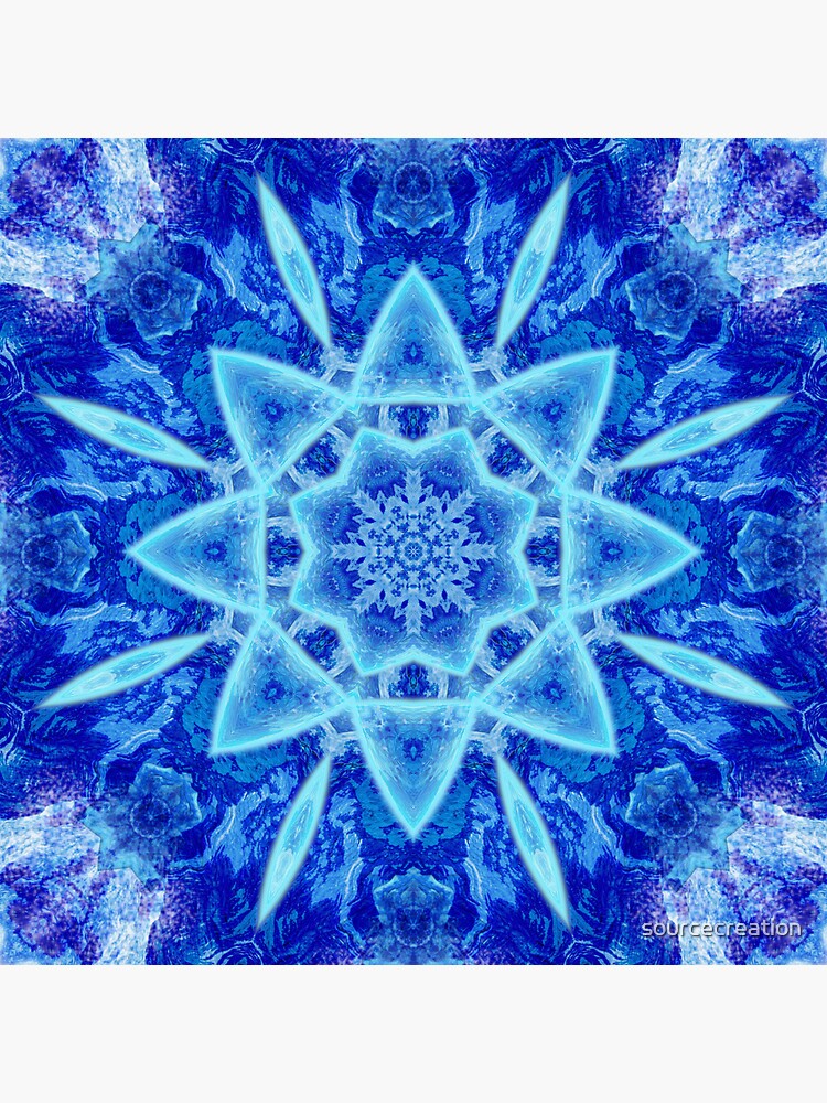 "Ice Matrix Mandala" Sticker by sourcecreation | Redbubble