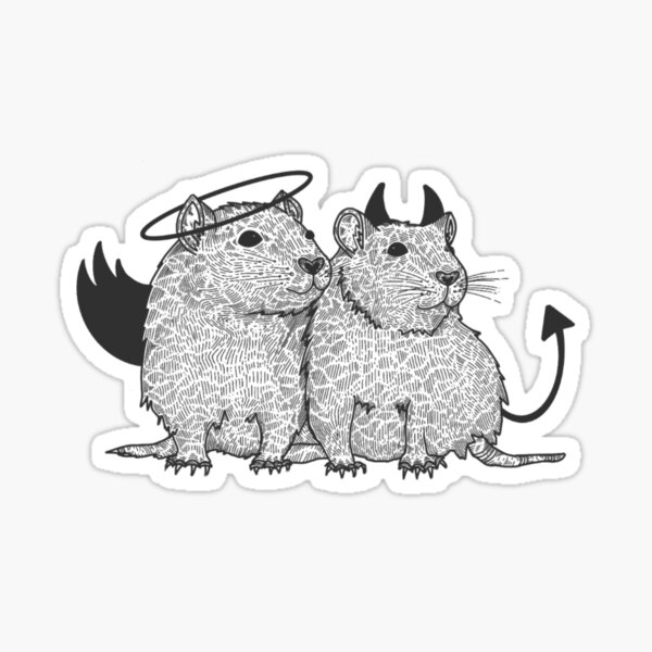"Rat Besties that look like Guinea Pigs" Sticker for Sale by starrccyy ...