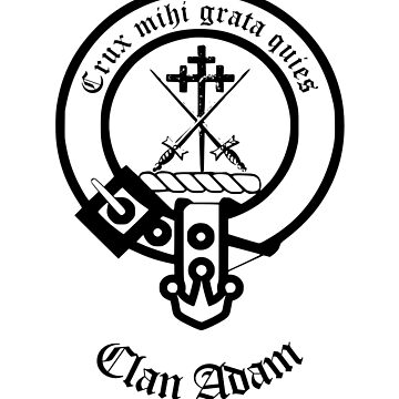 "Adam Scottish Clan Surname" Sticker for Sale by ljrigby | Redbubble