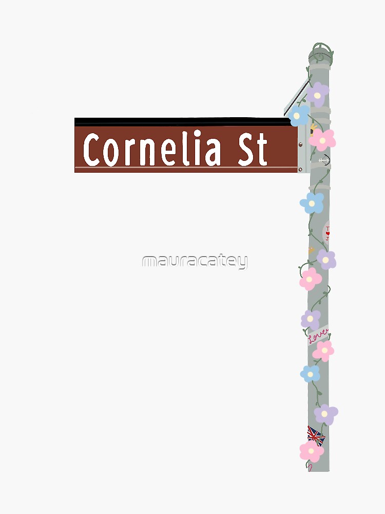 "Cornelia Street-Taylor Swift" Sticker by mauracatey | Redbubble
