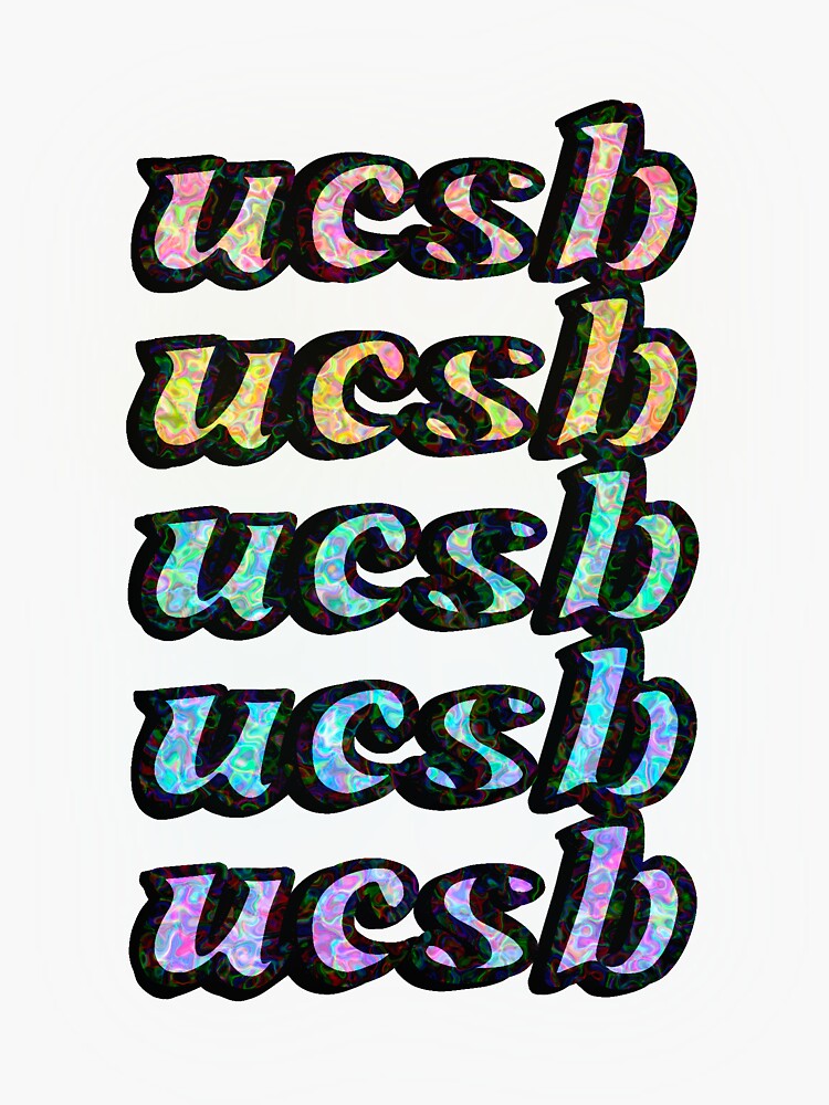 "Rainbow UCSB " Sticker for Sale by oatmilklatte | Redbubble