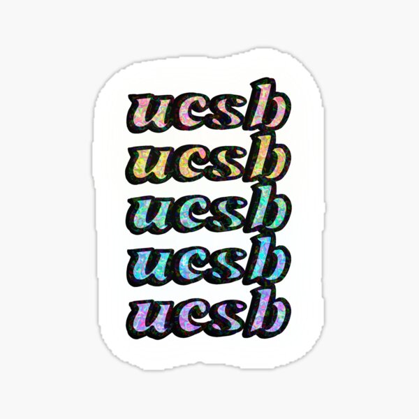 "Rainbow UCSB " Sticker for Sale by oatmilklatte | Redbubble