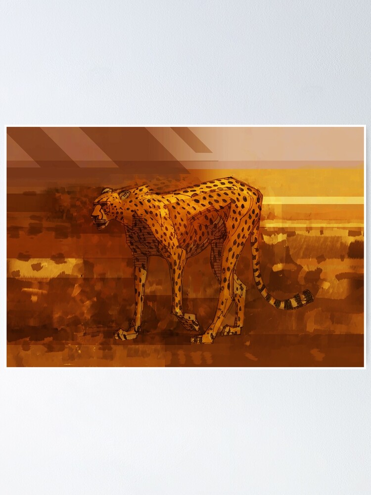 "Cheetah" Poster for Sale by bcedraws | Redbubble