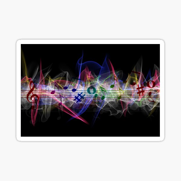 "Colored Musical Notes" Sticker for Sale by OtherMoment | Redbubble