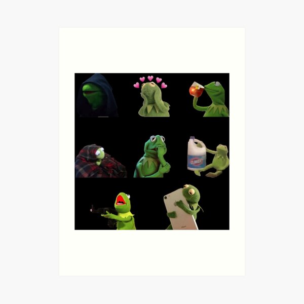 "Kermit meme sticker pack" Art Print for Sale by ihbct1657 | Redbubble