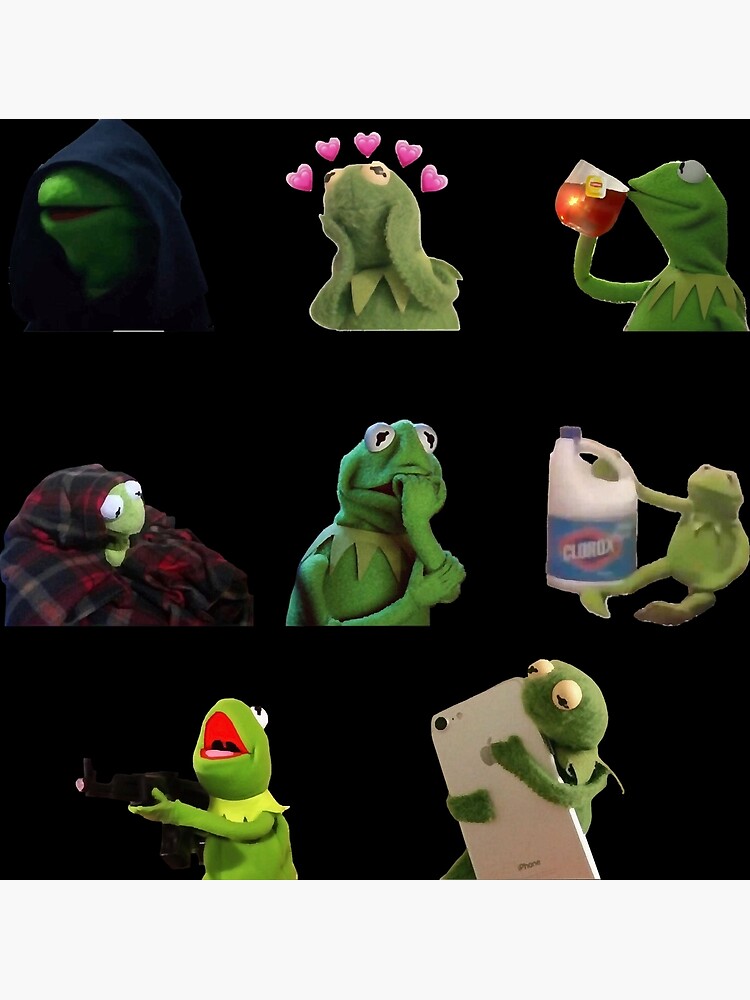 "Kermit meme sticker pack" Art Print for Sale by ihbct1657 | Redbubble