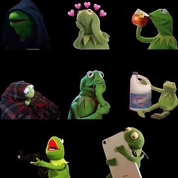 "Kermit meme sticker pack" Sticker for Sale by ihbct1657 | Redbubble