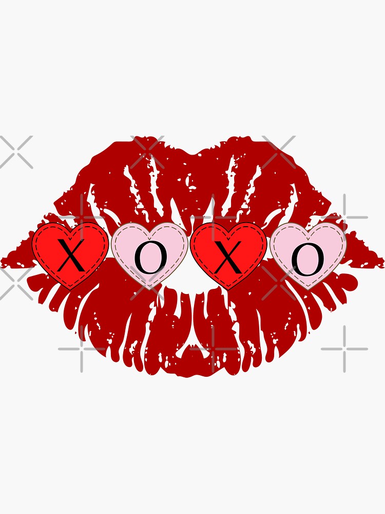 "XOXO Lips" Sticker by PALOLAFree | Redbubble