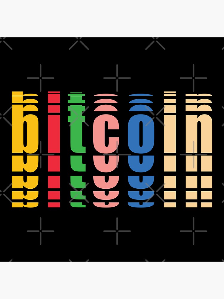 "Bitcoin Fonts Colors" Sticker for Sale by StepupDesign | Redbubble