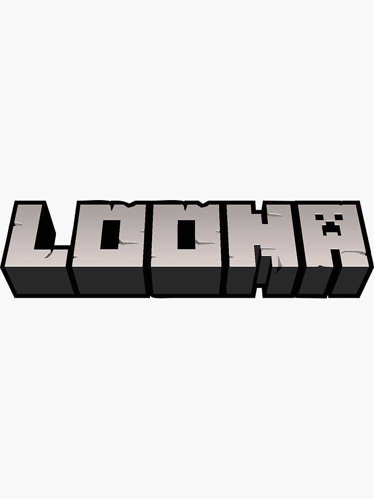 Pegatina «Logotipo de Loona estilo Minecraft» de YuqisFootstool | Redbubble