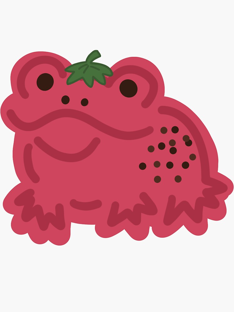 "Strawberry Frog" Sticker by kshepcreates | Redbubble