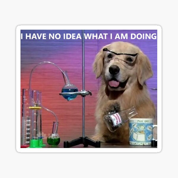 "Chemistry Dog Meme" Sticker by jphhc1657 | Redbubble