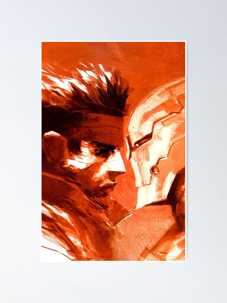 "MGS Snake vs. Grey Fox" Poster for Sale by camdenflores | Redbubble