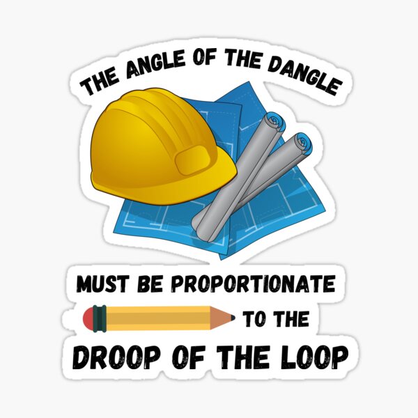 "The angle of the dangle" Sticker by WMBegley | Redbubble