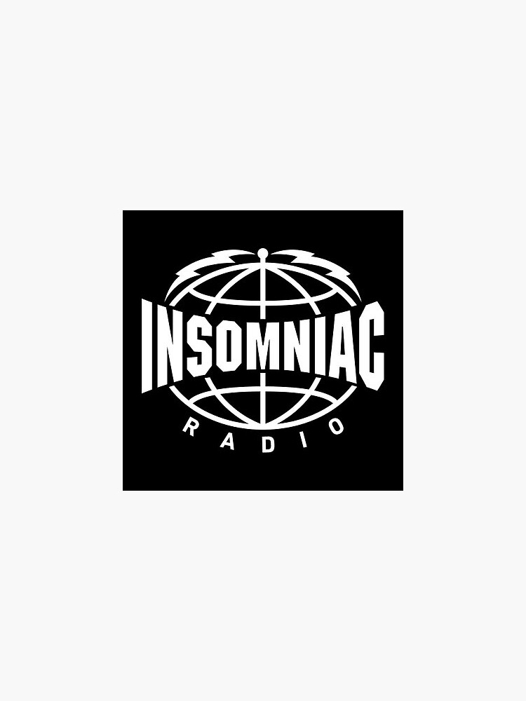 "INSOMNIAC RADIO logo" Sticker for Sale by POPTART01 | Redbubble