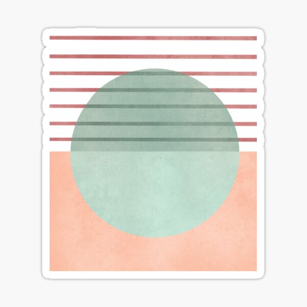 "Half and Half Circle " Sticker by Denvervineart | Redbubble