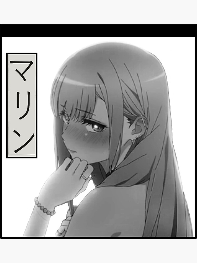 "Shy Marin Kitagawa Sticker" Art Print for Sale by DeVallieres | Redbubble