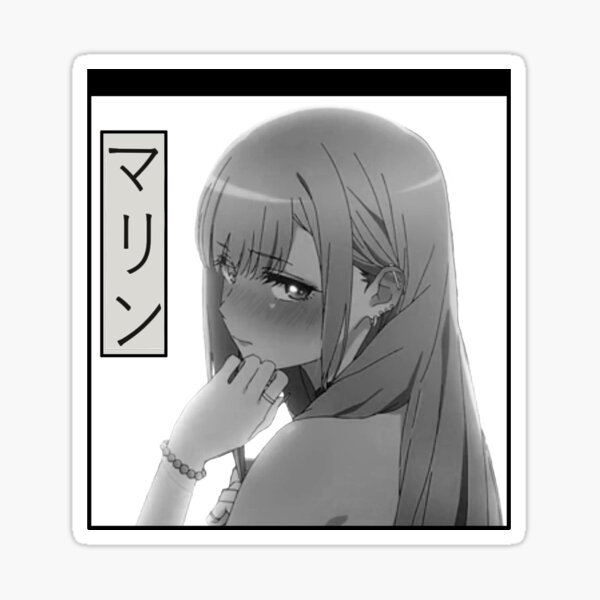 "Shy Marin Kitagawa Sticker" Sticker for Sale by DeVallieres | Redbubble