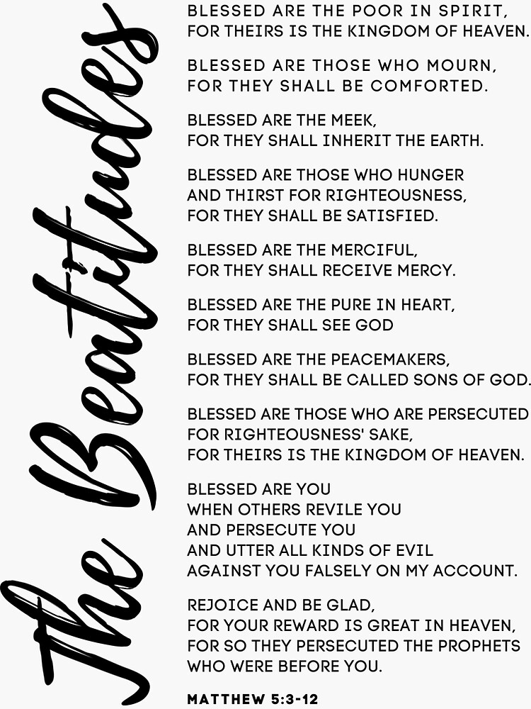 "The Beatitudes" Sticker for Sale by Hebrews810 | Redbubble