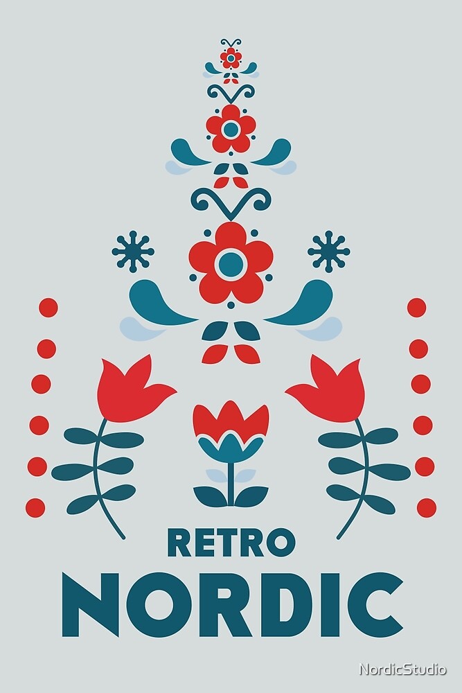 "Retro Nordic Folk" by NordicStudio | Redbubble