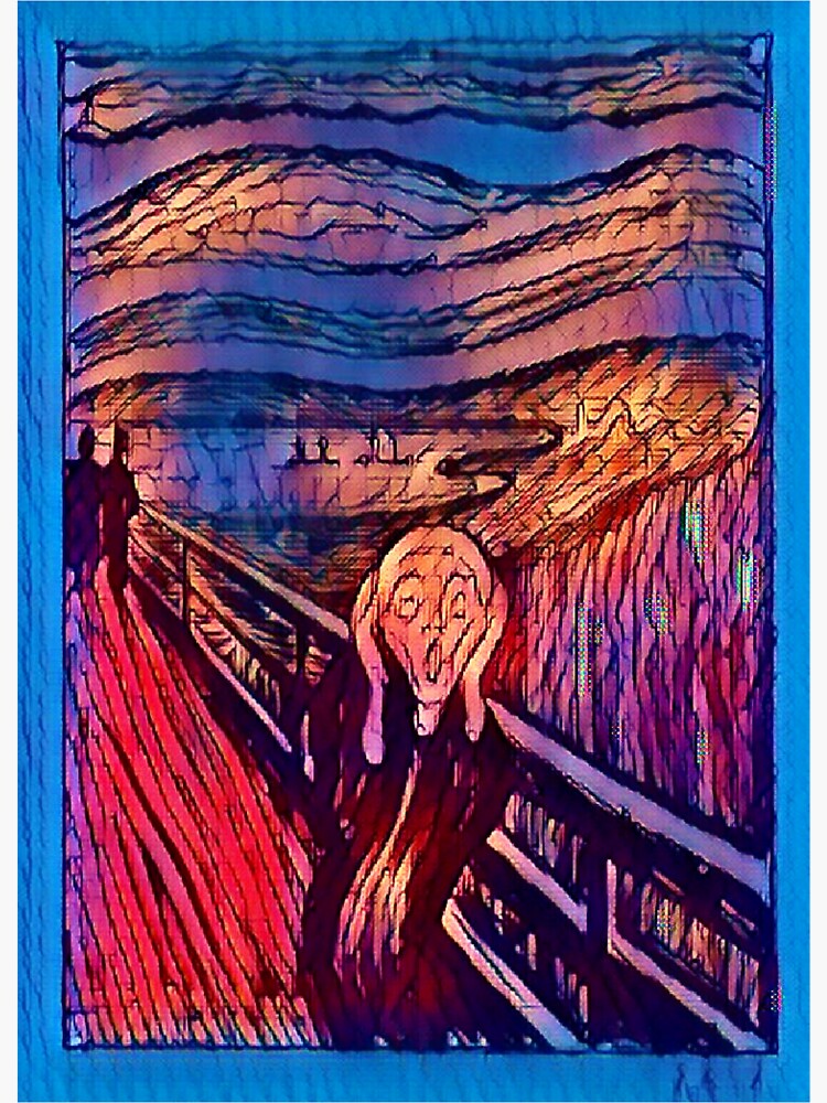 "Trippy Scream Painting " Sticker for Sale by CarlsK22 | Redbubble