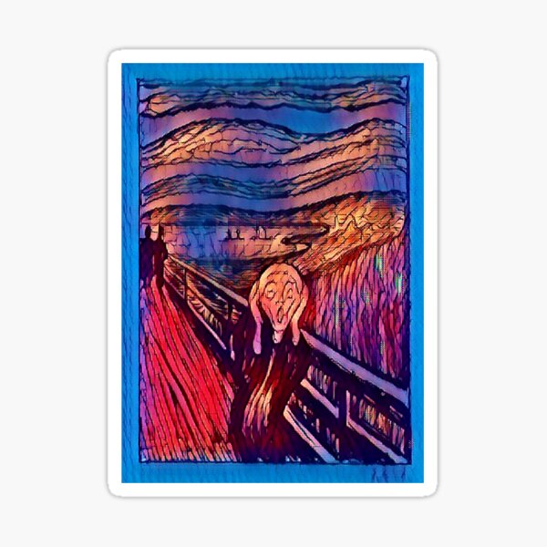 "Trippy Scream Painting " Sticker for Sale by CarlsK22 | Redbubble