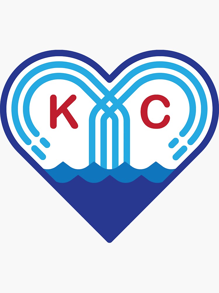 "Kansas City Fountain Heart" Sticker by felswfmcluensi | Redbubble