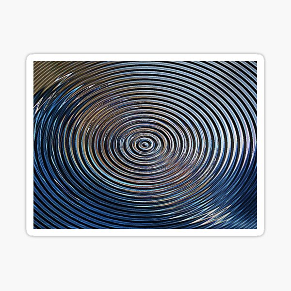 "METALLIC BLUE WHIRLPOOL VORTEX" Sticker by RTWBArt | Redbubble