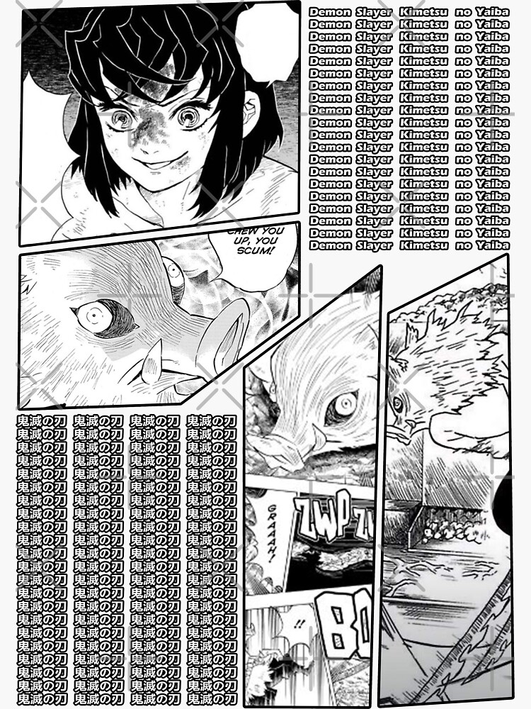 "Hashibira Inosuke Demon Slayer Kimetsu no Yaiba Manga Panel Design ...