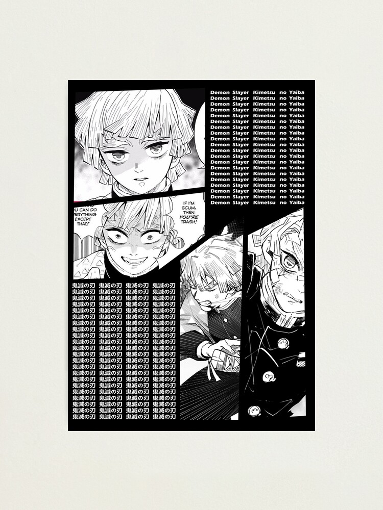 "Zenitsu Agatsuma Demon Slayer Kimetsu no Yaiba Manga Panel Design ...