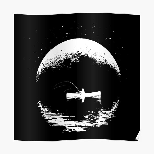 "Moon Fisher" Poster by froxoo | Redbubble