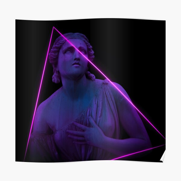 "Neon Classical Statue" Poster for Sale by MandysArtCorner | Redbubble