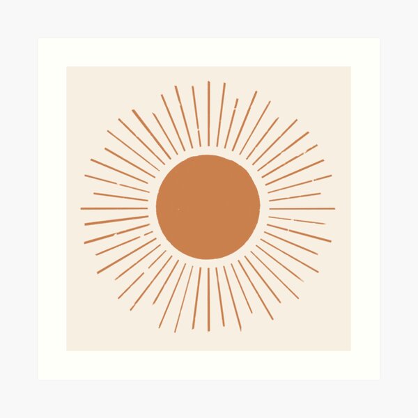 "Terracotta boho sun rays" Art Print for Sale by KateIsSketchy | Redbubble
