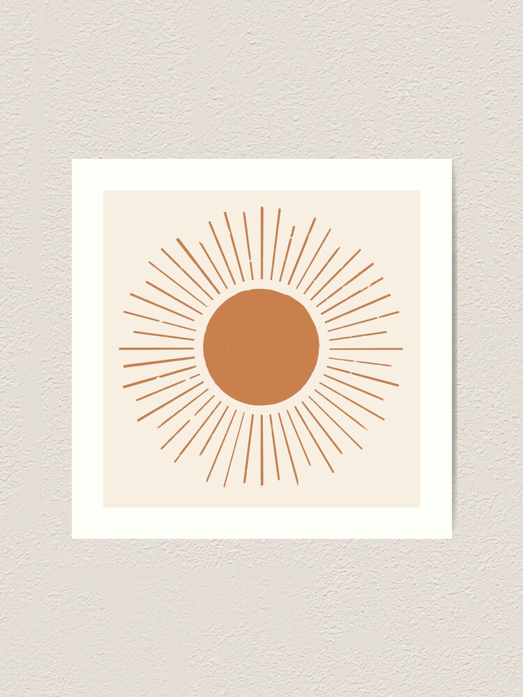 "Terracotta boho sun rays" Art Print for Sale by KateIsSketchy | Redbubble