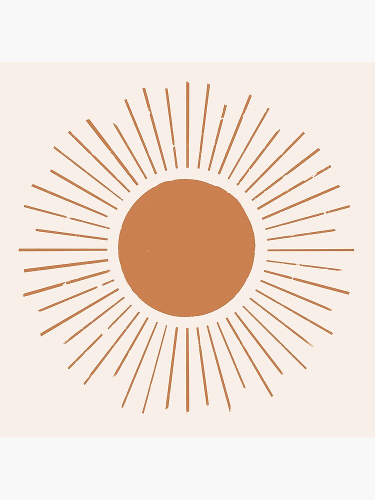 "Terracotta boho sun rays" Art Print for Sale by KateIsSketchy | Redbubble