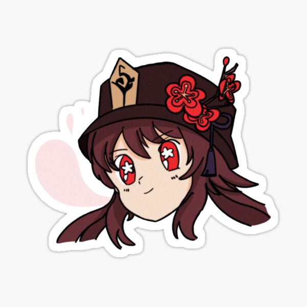 "Retro Hu Tao" Sticker by chris2551 | Redbubble