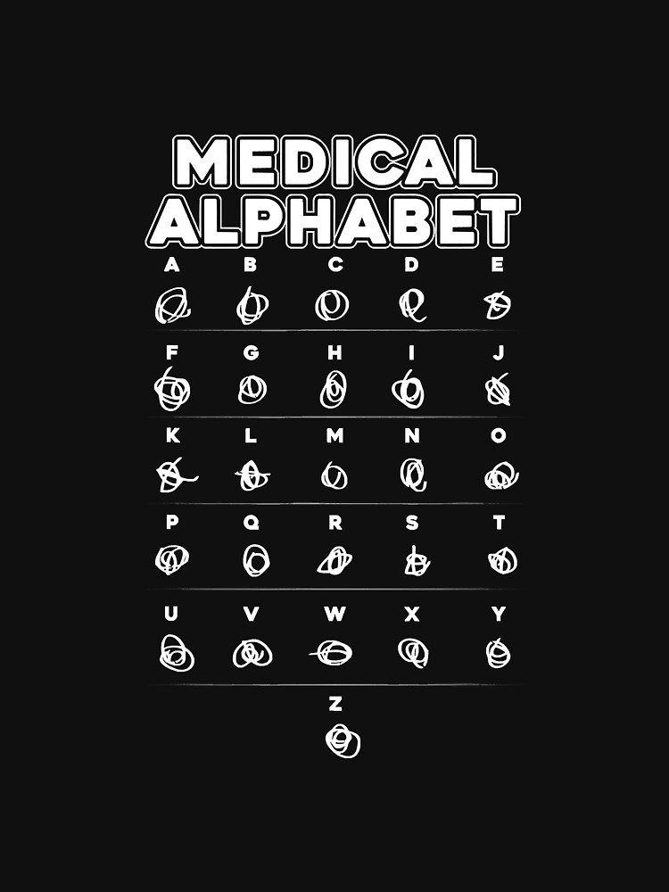 "Medical Alphabet Funny Doctors Nurses" Essential T-Shirt for Sale by ...