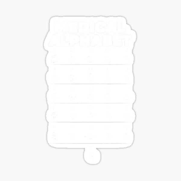 "Medical Alphabet Funny Doctors Nurses" Sticker by thailam4598 | Redbubble