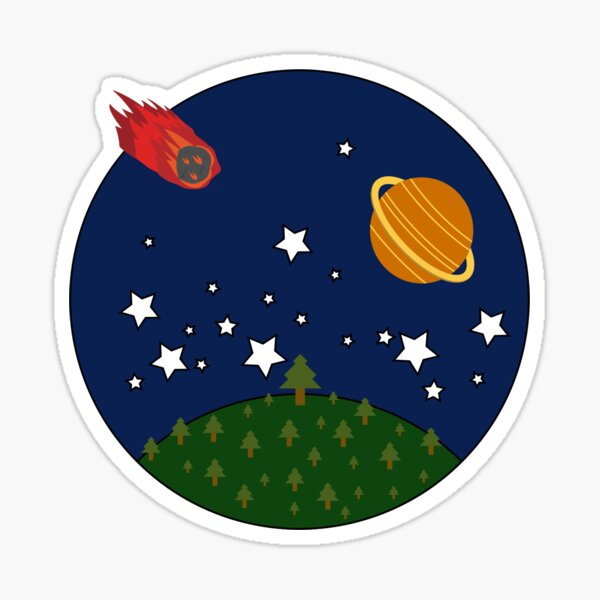 "Space Comet" Sticker by Ericwithc | Redbubble