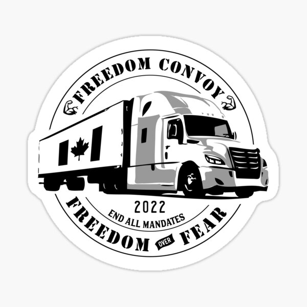 "TRUCKERS FREEDOM CONVOY " Sticker for Sale by SFDesignstudio | Redbubble
