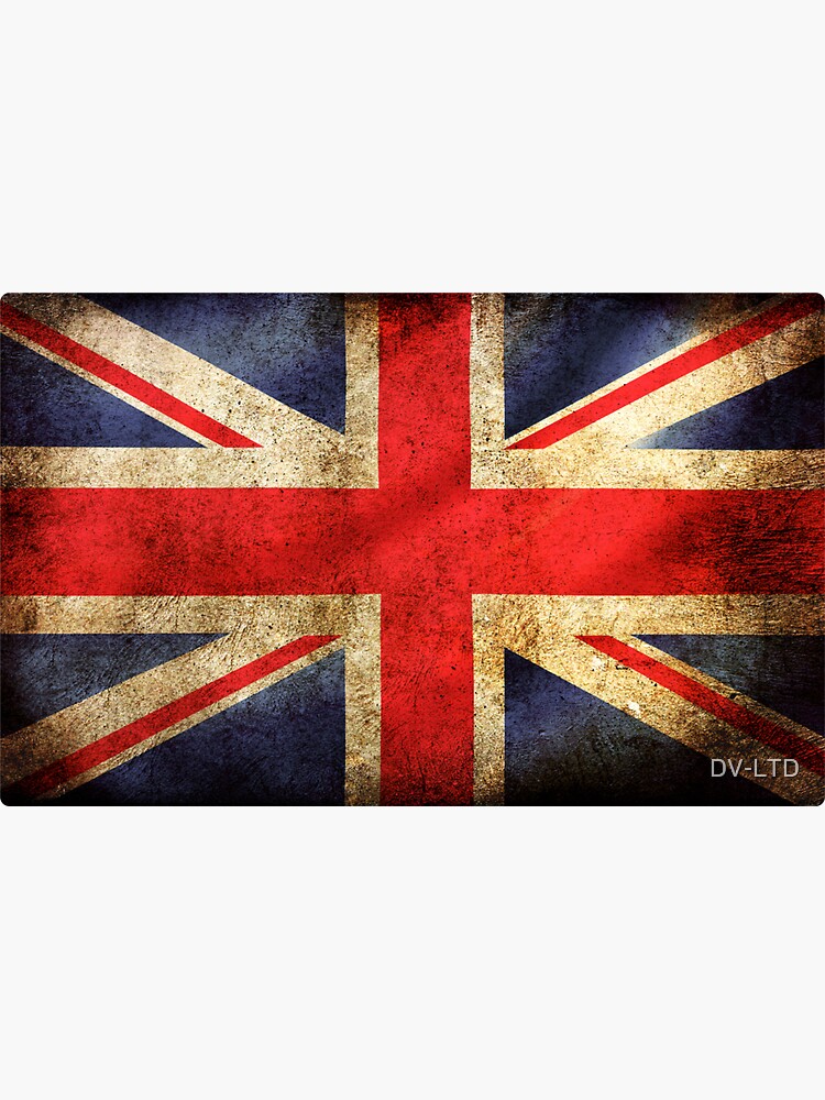 "Union Jack Flag Distressed Style" Sticker by DV-LTD | Redbubble