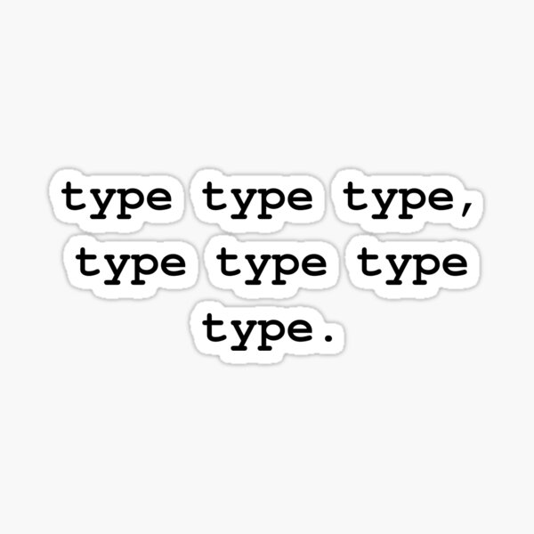 "Typing Patterns" Sticker for Sale by VLamb | Redbubble