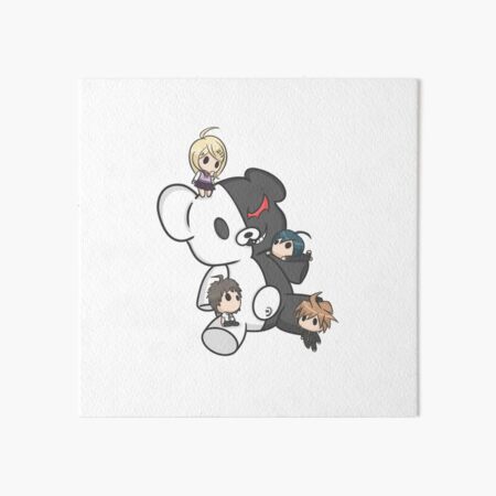 "Danganronpa Protagonist and Monokuma Chibi" Art Board Print by ...