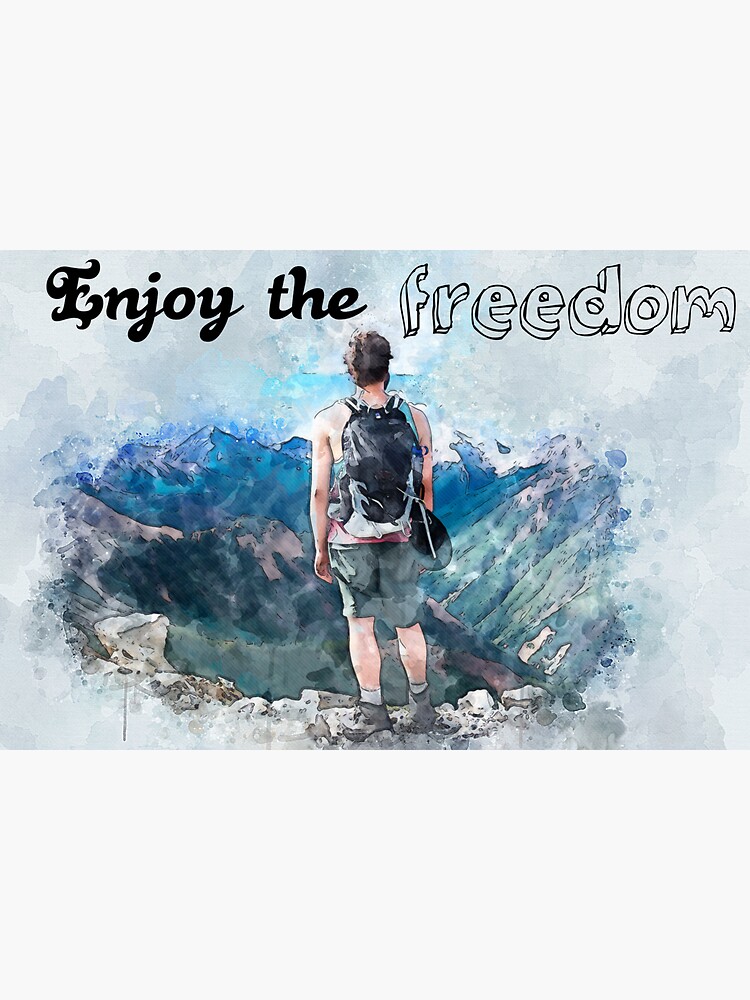 "You enjoy the freedom" Sticker for Sale by VISION-PLUS | Redbubble