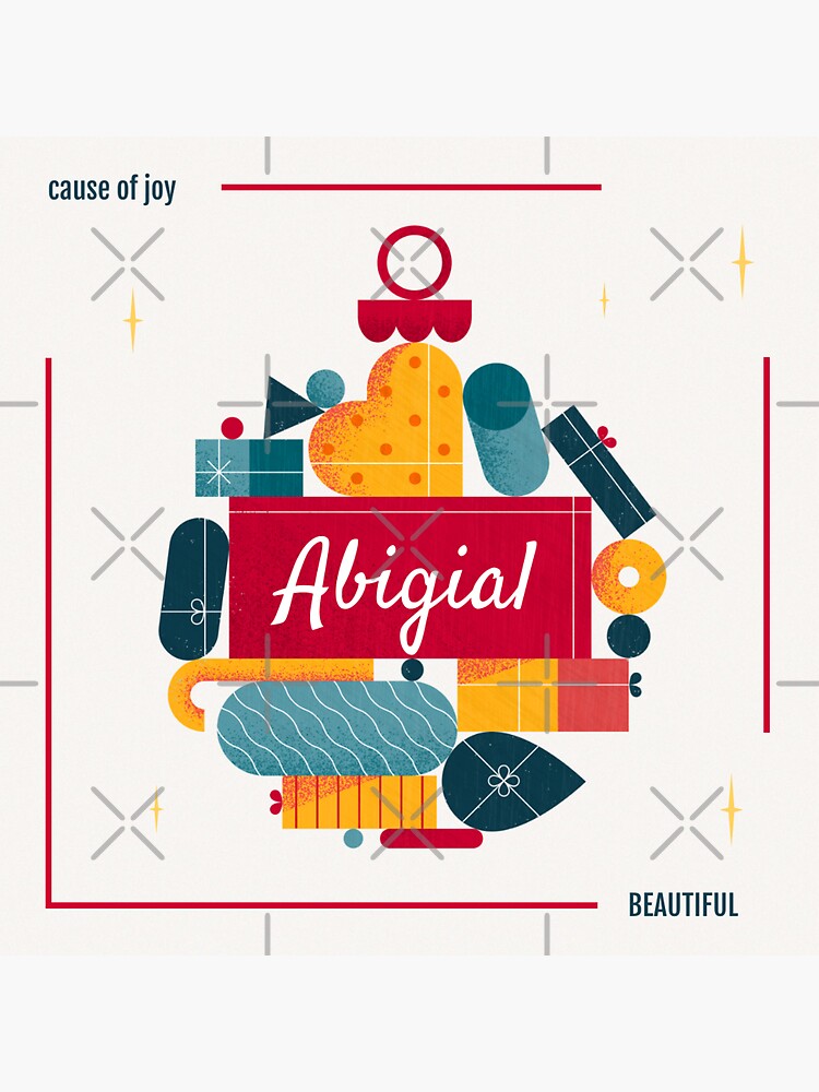 "Abigail - Cute Girl Names For Daughters - Personalized Name" Sticker ...