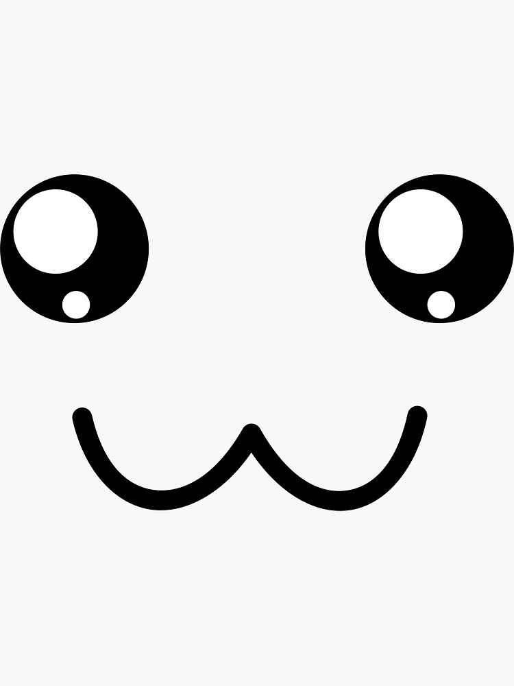"CUTE UWU smiley face" Sticker for Sale by ermaltahiri93 | Redbubble