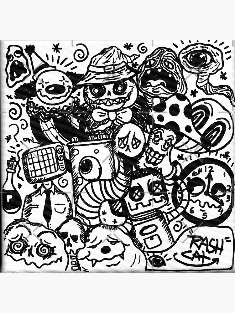 "Monster Sharpie Art" Sticker for Sale by Hexxyl | Redbubble